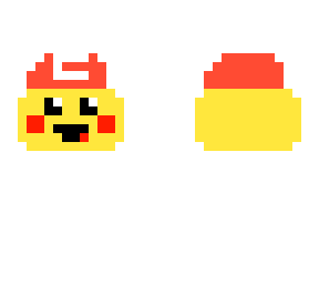 Pikachu Head with Hat | Minecraft Skin