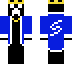King Death Creeper (With Savage Robe) (Blue) | Minecraft Skin