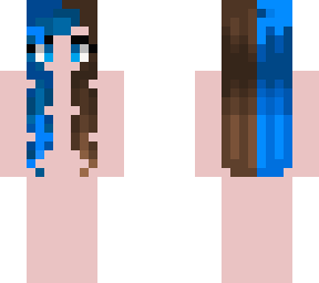 blue split dye | Minecraft Skin