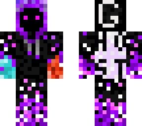 Fire and Water Element Ghost Galaxy Enderman | Minecraft Skin