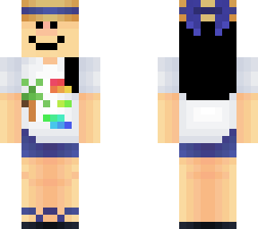 Quackity Cubito ~ c!Quackity Fem Dia de Playa | Minecraft Skin