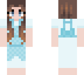sam wearing checkered apron dress | Minecraft Skin