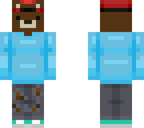 Cool Brown Bear | Minecraft Skin