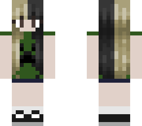 Creeper shirt with split dye hair | Minecraft Skin