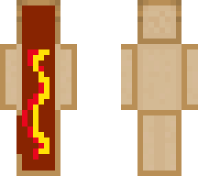 Hotdog with ketchup and mustard | Minecraft Skin