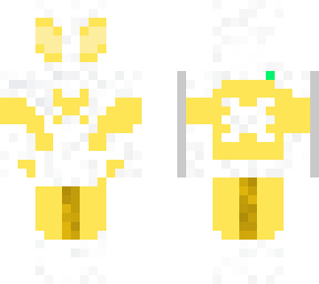 White Spiderman with Gold | Minecraft Skin