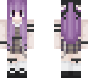Purple Hair Goth Girl | Minecraft Skin