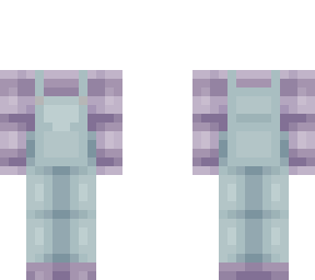 Soft Stripes and Overalls OB 1.4 Purple | Minecraft Skin