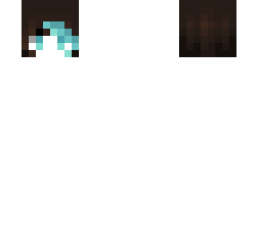 Female HB - Short Brown w/ Cyan Bangs | Minecraft Skin