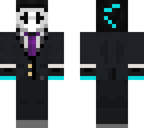 Light blue clown pierce in suit | Minecraft Skin