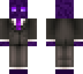 Purple Magmacube head in a suit | Minecraft Skin