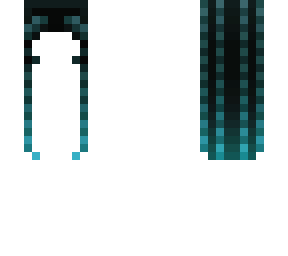 Black to Teal Ombre Marley Twists HB | Minecraft Skin