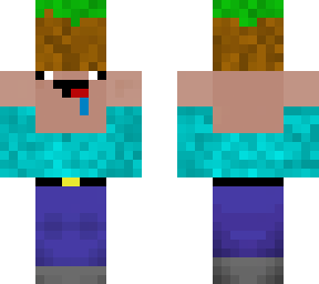 noob holding grass block | Minecraft Skin