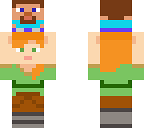 Cursed Steve and Alex | Minecraft Skin