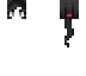 Female Hair - Grey Scale Pony tail, long | Minecraft Skin