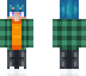 Green plaid sweater boy | Minecraft Skin