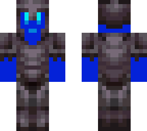 netherite armor blue skin end kinife | Minecraft Skin