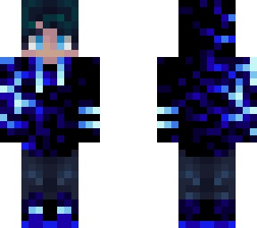 BLUE AND BLACK GAMER | Minecraft Skin