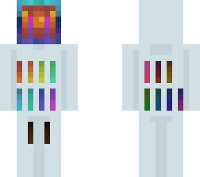 Hueshift color palette base with pixel art | Minecraft Skin