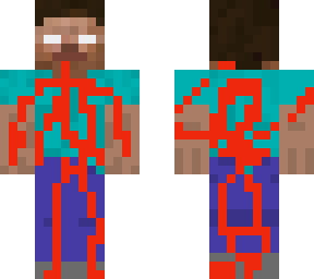 Steve is bleeding (herobrine) | Minecraft Skin
