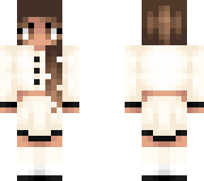 Cute Fancy Dressed Brunette | Minecraft Skin