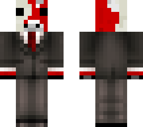 Mooshroom Tuxedo (half-skull) | Minecraft Skin