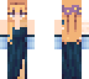 Michele In Blue Dress | Minecraft Skin