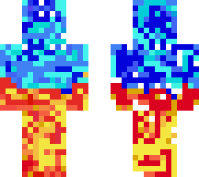 fire and water | Minecraft Skins