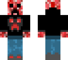 Red Creeper with Hoodie and Pants | Minecraft Skin