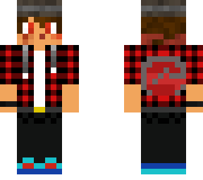 Ruby Creeper Tween Fighting | Minecraft Skin