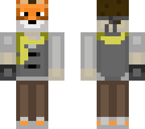 Man Driest up Fox mask | Minecraft Skin