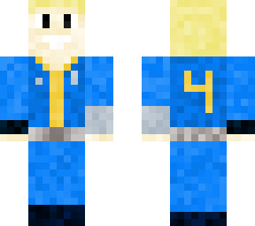 Bip-Boy/ Fallout Vault Suit Template | Minecraft Skin