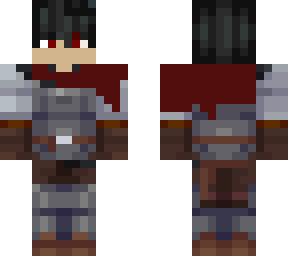 tan knight with black hair | Minecraft Skin