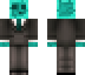 Teal Slime in a Suit | Minecraft Skin