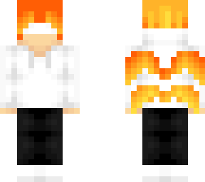 Paid Commission - Cool Orange Flame Guy | Minecraft Skin