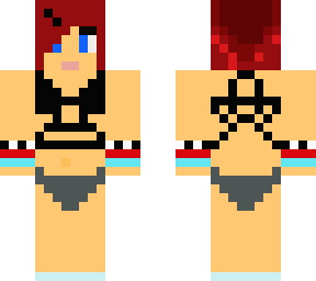 Summer bikini orespawn girlfriend showing her belly button | Minecraft Skin