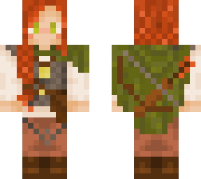 D'n'D Dwarf Lady with Spiked Chain | Minecraft Skin