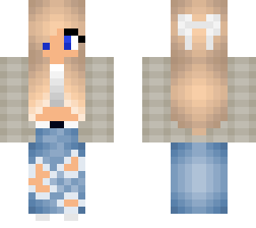 Blonde girl Tina | Minecraft Skin