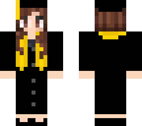 Graduation cap and gown black | Minecraft Skin