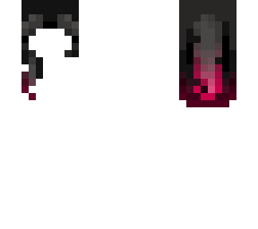 Half-Up Ombre Ponytail HB Black to Pink | Minecraft Skin
