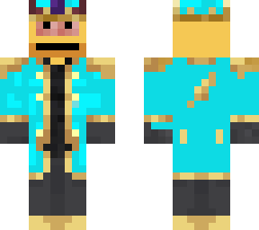 Koning Walnut Lichtblauw | Minecraft Skin