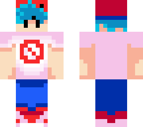 *REFIXED* Boyfriend.XML (FNF Base Game) | Minecraft Skin