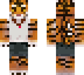 Poe’s Tiger with Necklace | Minecraft Skin