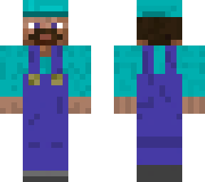 Steve But Italian plumber | Minecraft Skin