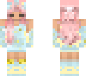 Pink Haired Jirachi Inspired Girl | Minecraft Skin