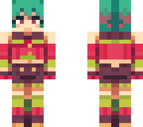 Raspberry Monster Miku | Minecraft Skin