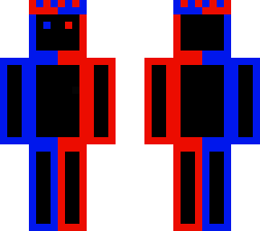 Blue and red outline | Minecraft Skin