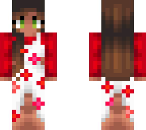 Cute Summer Flower Dress Girl | Minecraft Skin