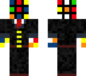 Rubik's Cube Man in a Suit | Minecraft Skin