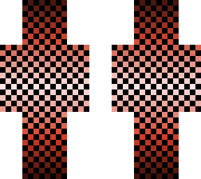 Red gradient with black checkerboard pattern | Minecraft Skin